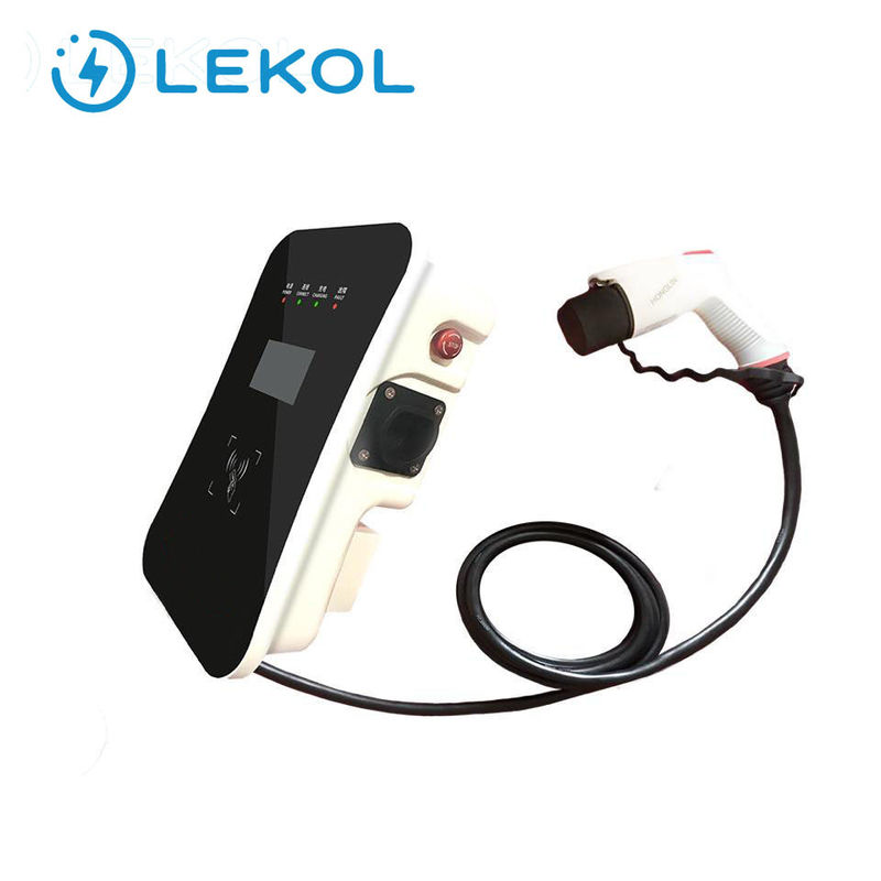 Wallbox 22kw DC EV Charger Level2 Fast Charging Station 32A Wall Mount Pole