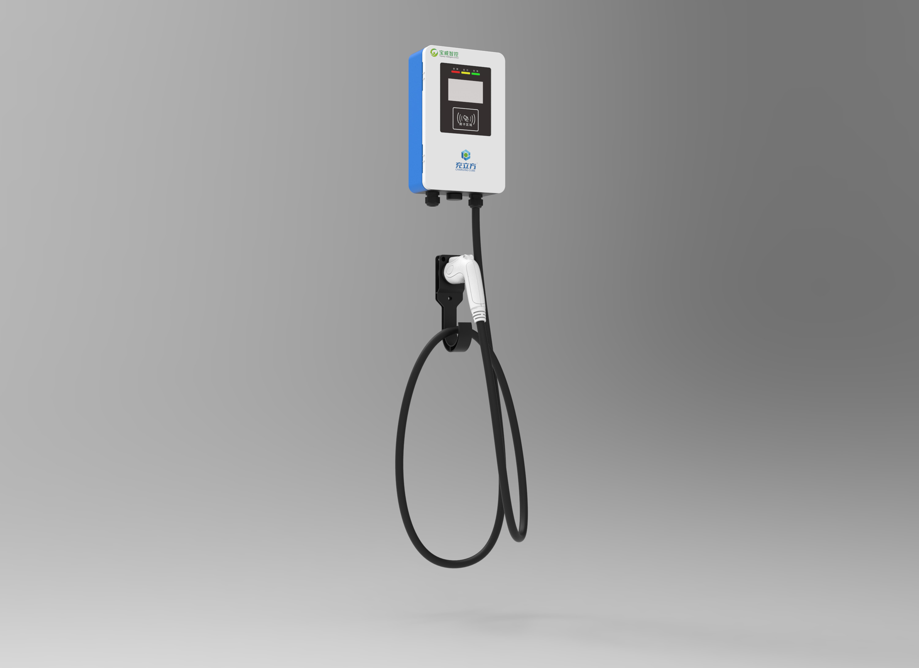 Type2 11KW AC Fast Charger For Ev With LED Screen Modular Design